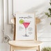 Cosmo Print Cosmopolitan Print Cocktail Card Printable Drink Poster ...