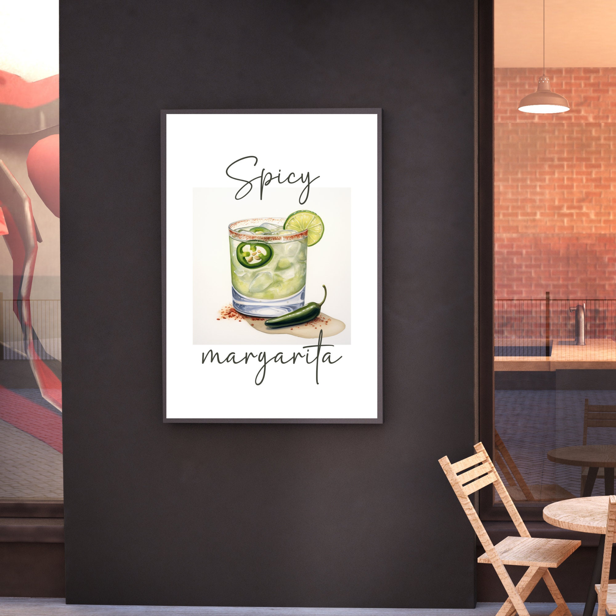 Spicy Margarita Print Spicy Marg Print Spicy Margarita Poster Cocktail ...