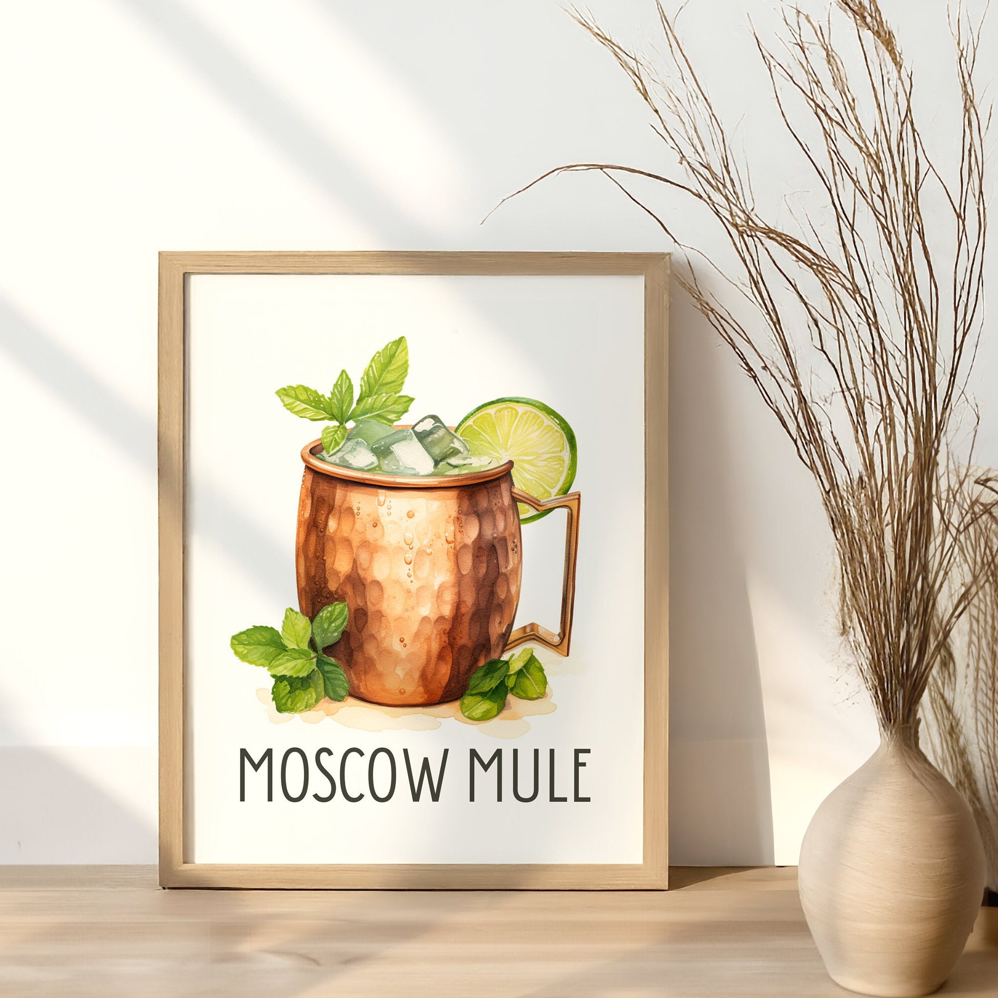 Moscow Mule Wall Art Moscow Mule Print Moscow Mule Poster Cocktail ...