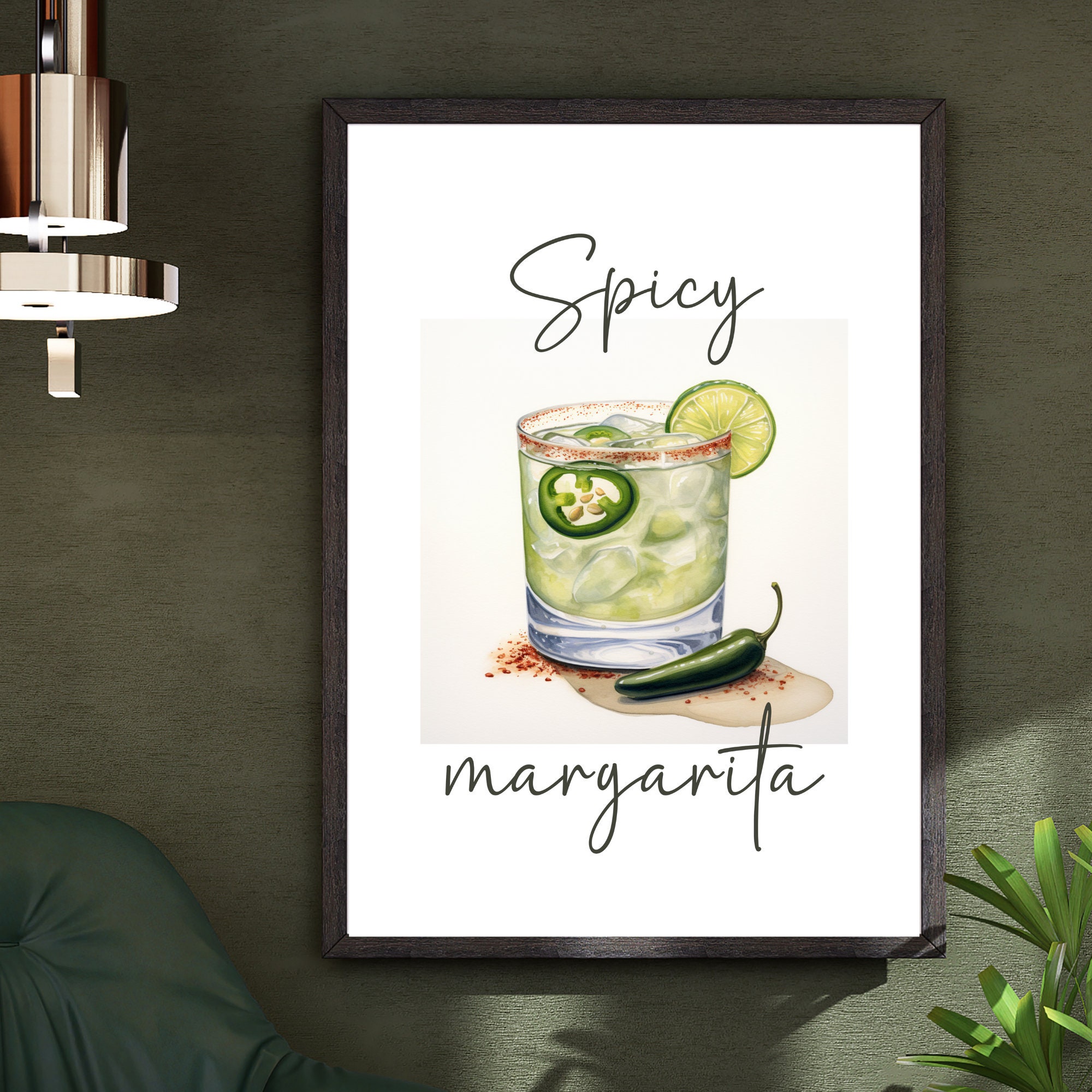 Spicy Margarita Print Spicy Marg Print Spicy Margarita Poster Cocktail ...