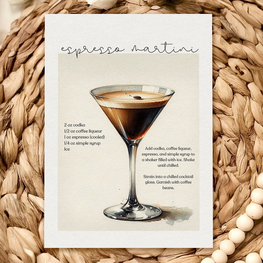 Espresso Martini Recipe Espresso Martini Card Cocktail Recipes Cocktail ...