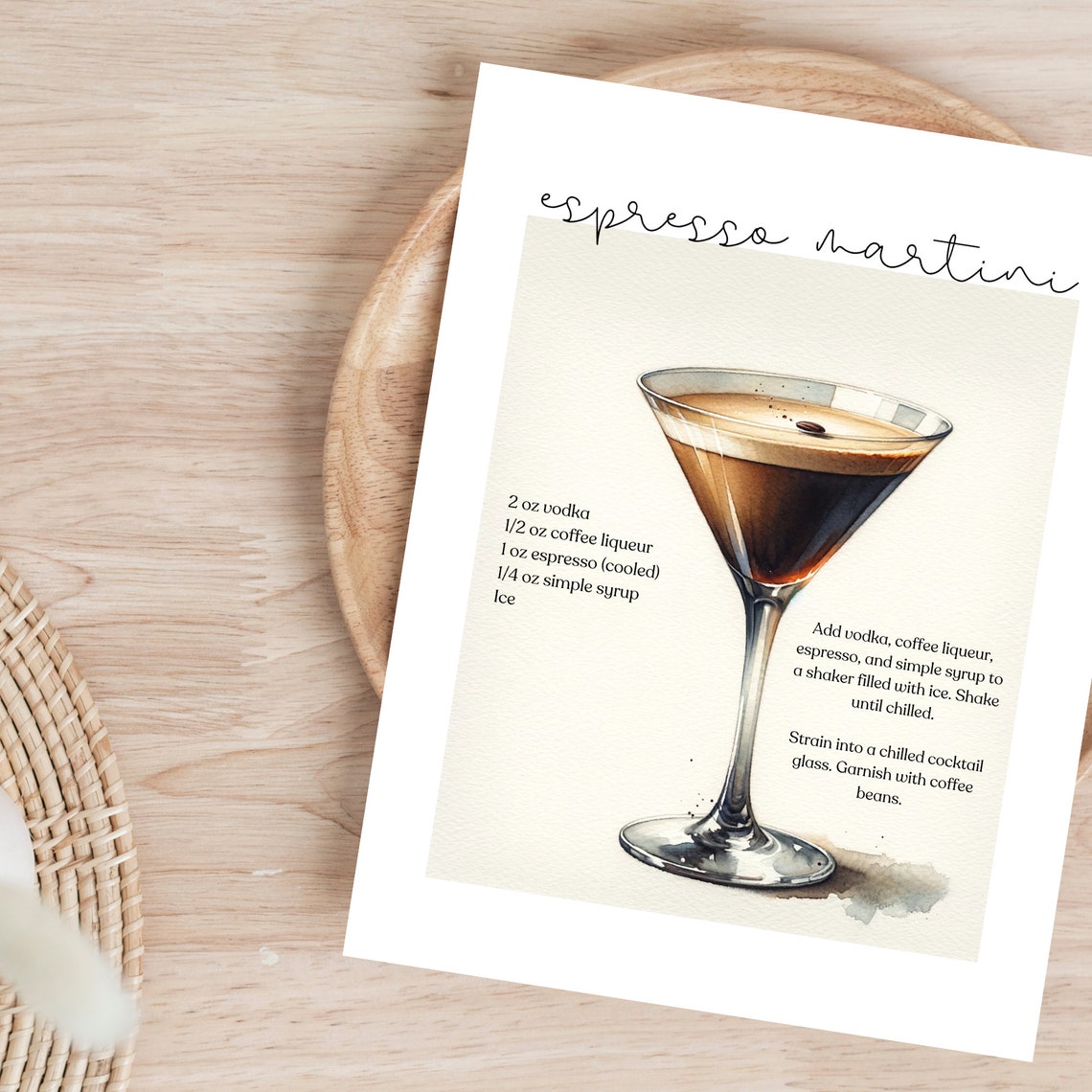 Espresso Martini Recipe Espresso Martini Card Cocktail Recipes Cocktail ...