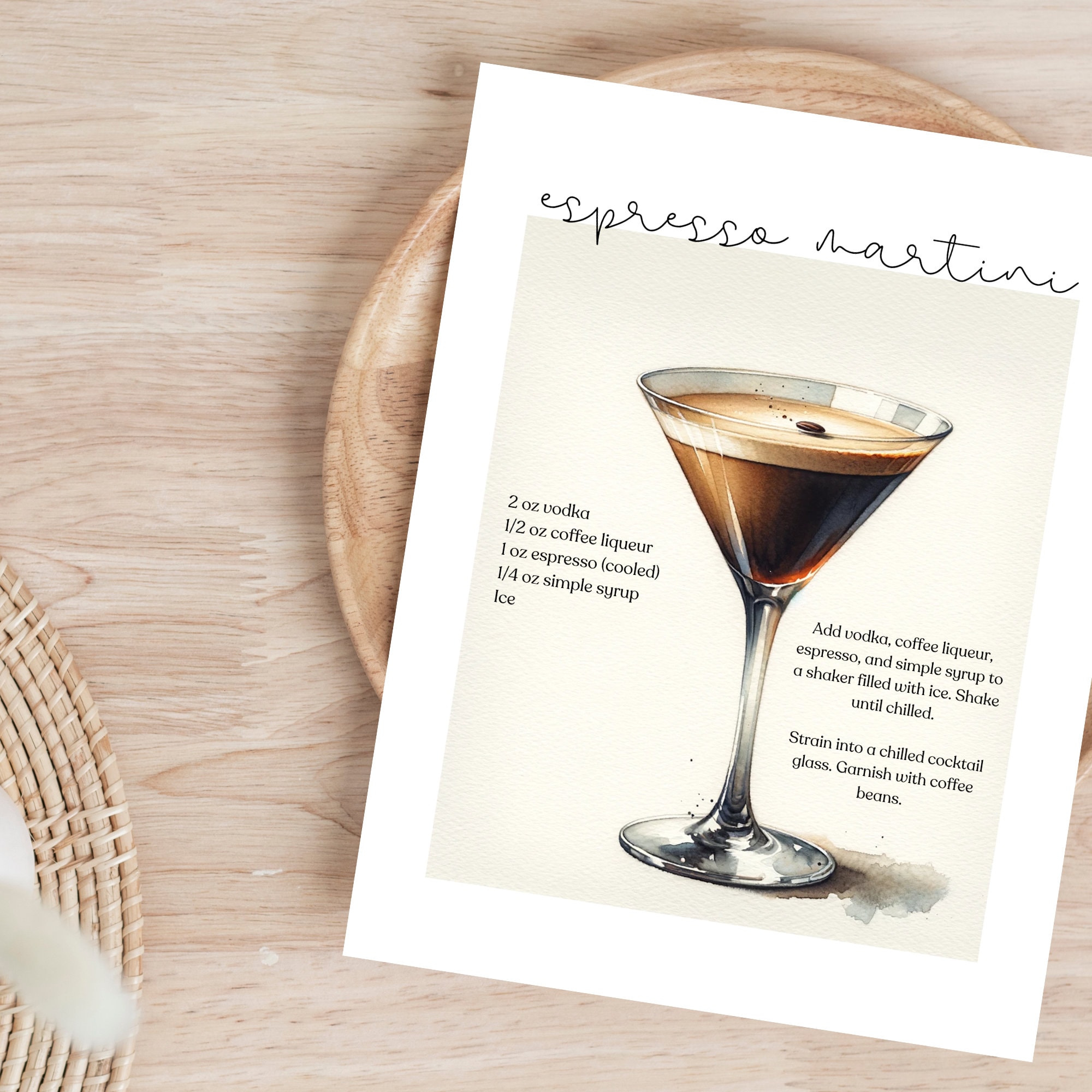 Espresso Martini Recipe Espresso Martini Card Cocktail Recipes Cocktail ...