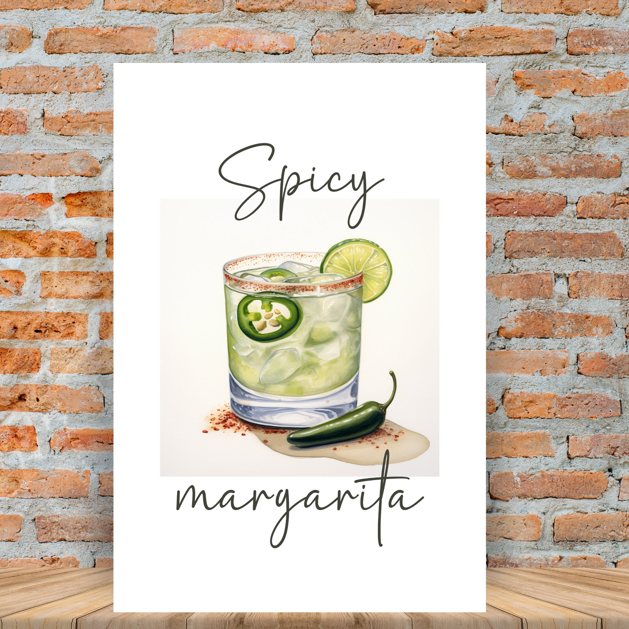 Spicy Margarita Print Spicy Marg Print Spicy Margarita Poster Cocktail ...