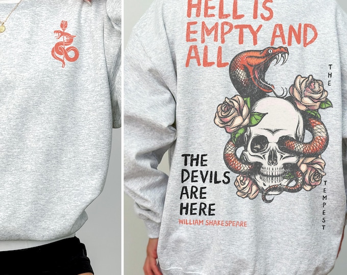 Shakespeare Sweatshirt Goblincore Crewneck Fairy Grunge Goth Sweater ...
