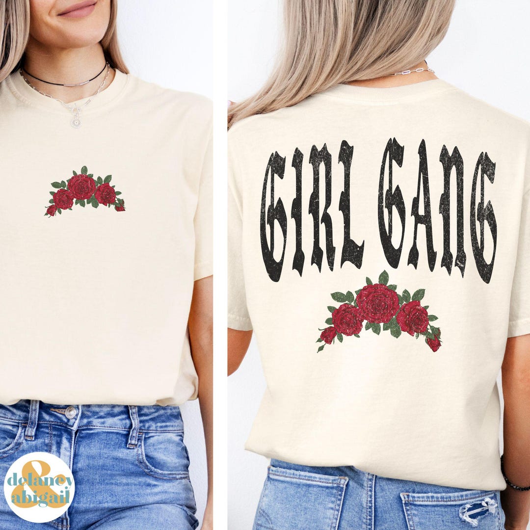 Girl Gang Rose Graphic Tee, Divine Feminism Shirt (comfort Colors) - Etsy