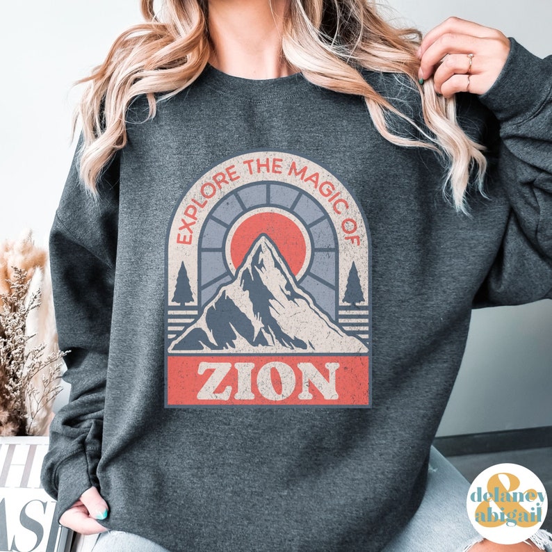 Zion National Park Sweatshirt Magic of Zion Shirt Hiking Shirt Outdoors ...