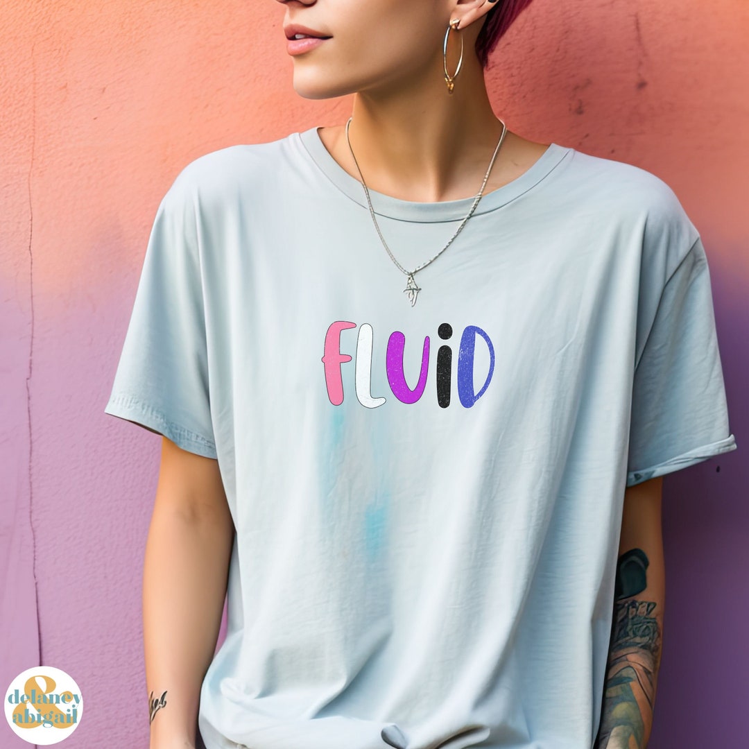 Fluid Shirt Gender Fluid Shirt Pride Tshirt Nonbinary Tee LGBTQ ...