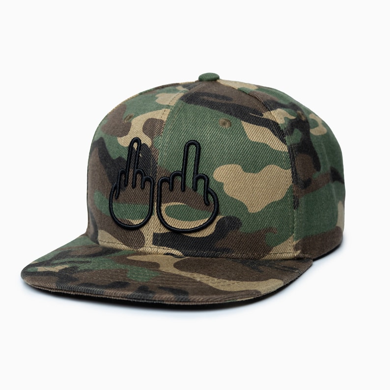 Double Birds Middle Finger Snapback Hat - Etsy