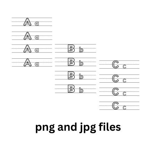 Uppercase and Lowercase Letters for Tracing Learning to Write - Etsy