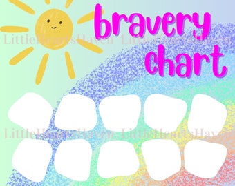 Printable Bravery Chart, Sticker Chart for Kids, Reward Chart ...