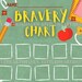 Printable Bravery Chart, Sticker Chart for Kids, Reward Chart ...