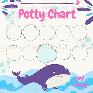 Printable Potty Training Sticker Chart, Reward Chart for Kids, Potty ...