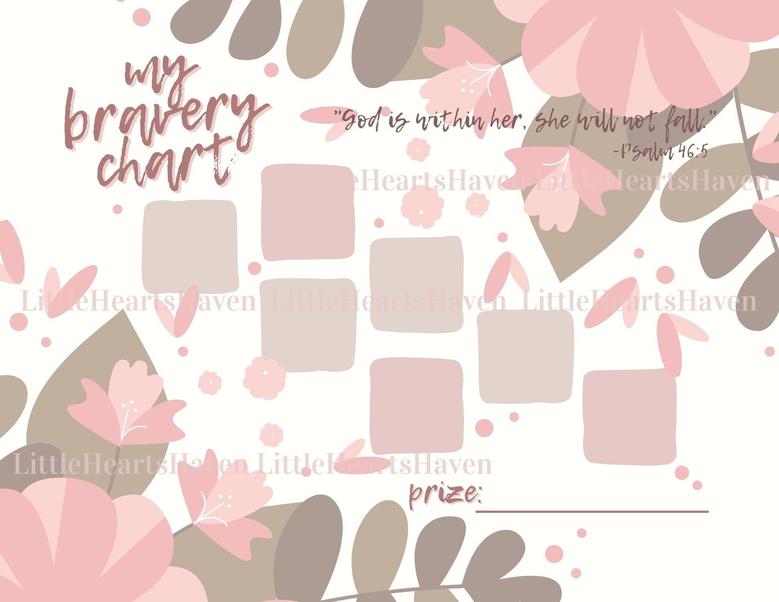 Printable Bravery Chart, Sticker Chart for Kids, Reward Chart ...