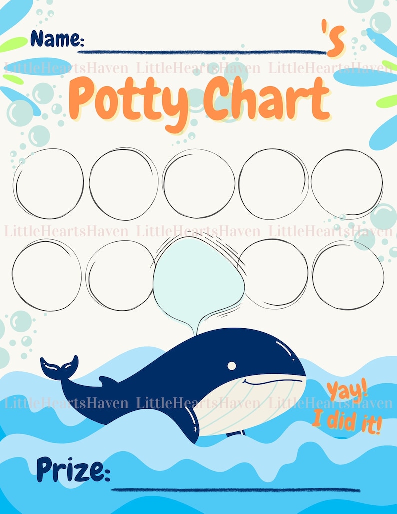 Printable Potty Training Sticker Chart Reward Chart for Kids - Etsy UK