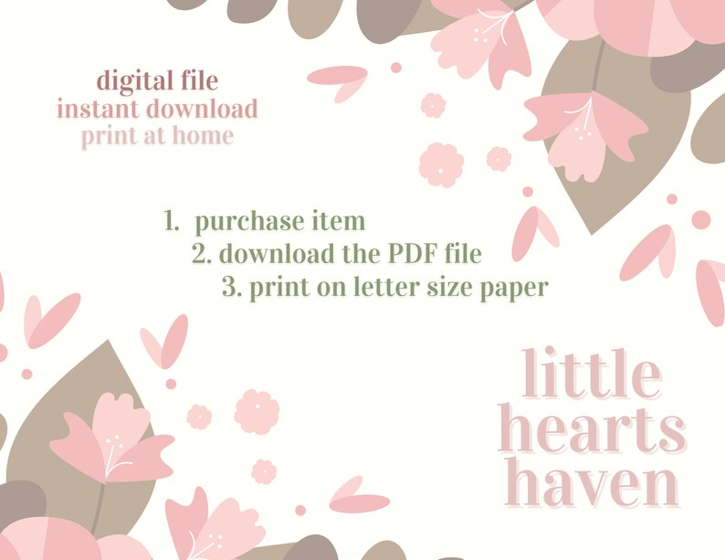 Printable Bravery Chart, Floral Sticker Chart for Kids, Reward ...