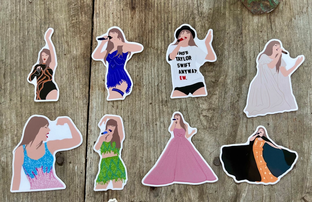 Taylor Swift Eras Tour Concert Sticker Set Set of 9 Stickers Waterproof ...