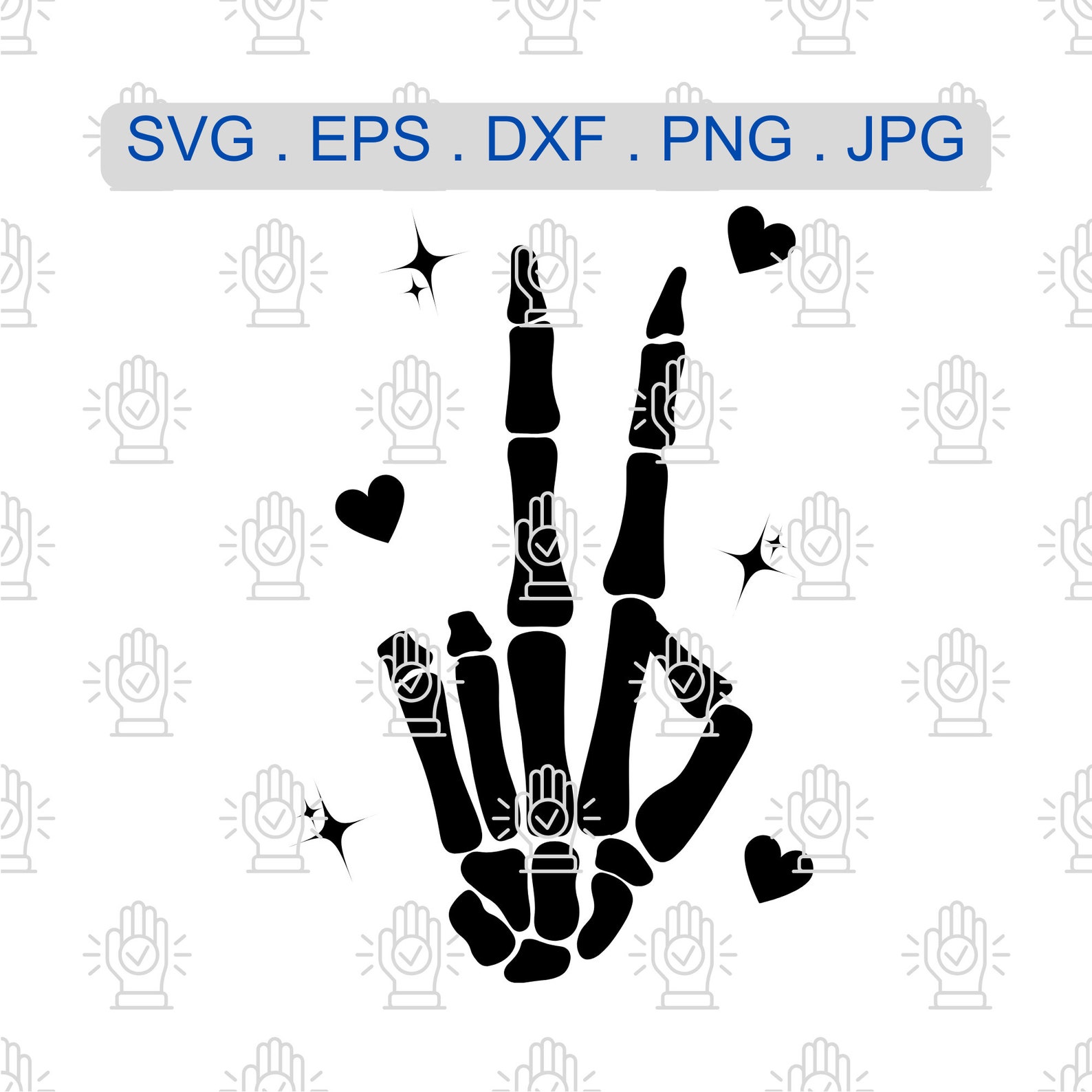 Skeleton Peace Sign Svg, Skeleton Peace Sign Png, Skeleton Peace Hand ...