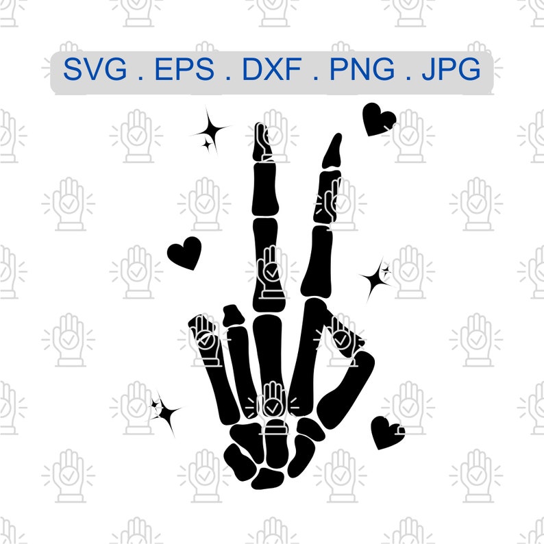 Skeleton Peace Sign Svg, Skeleton Peace Sign Png, Skeleton Peace Hand ...