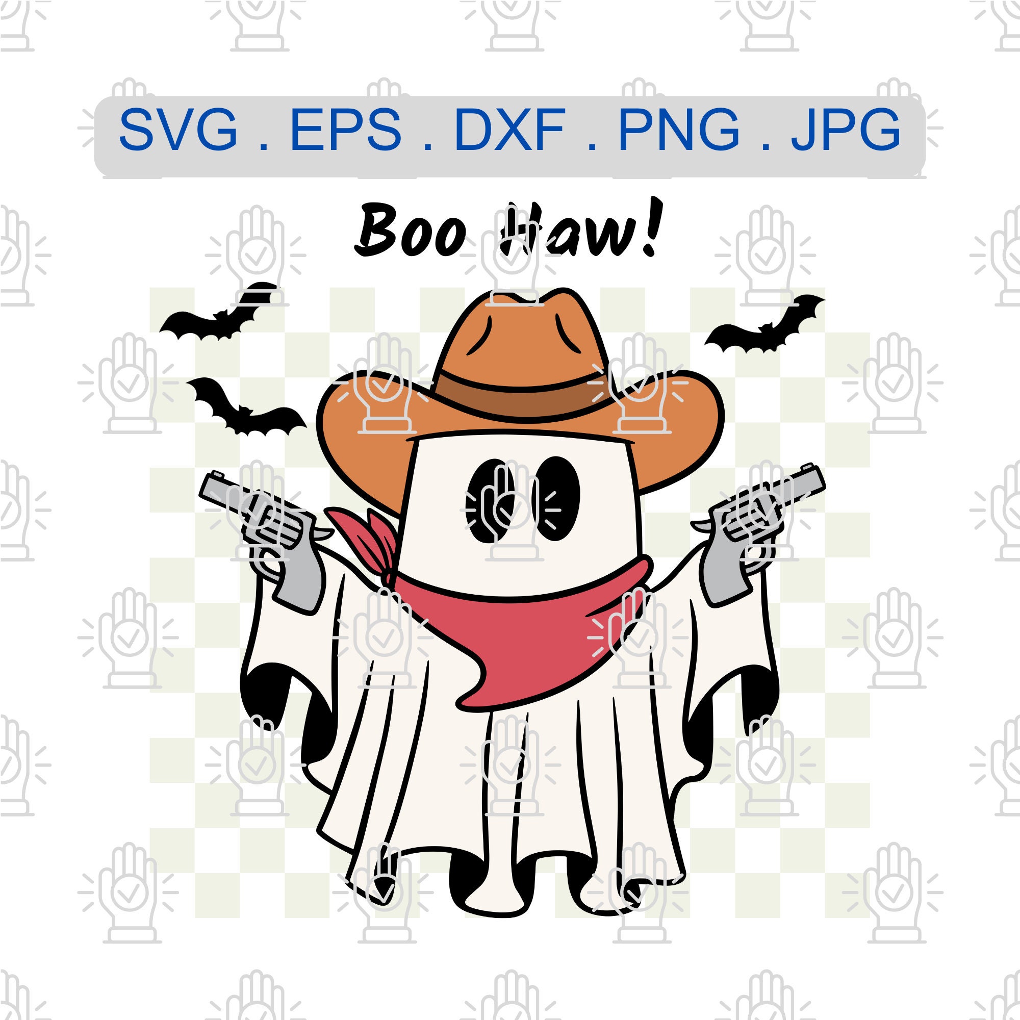 Boo Haw Svg, Boo Haw Png, Boo Ghost Svg , Cute Ghost Png, Cowboy Ghost ...