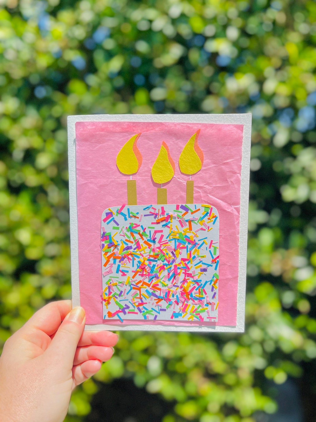 Sprinkle Cake Birthday Card - Etsy