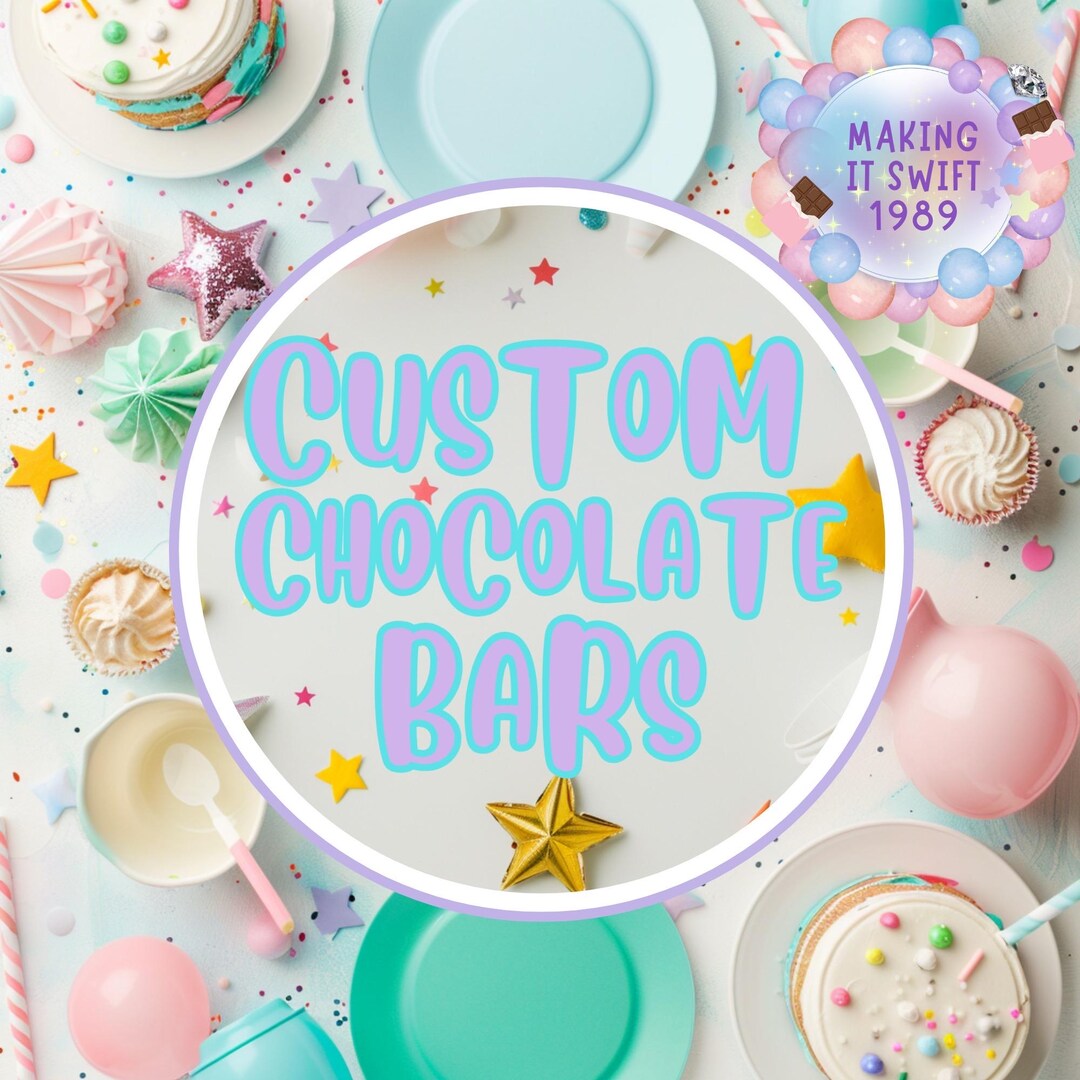 Custom Made Chocolate Bars Any Theme Possible X 20 - Etsy