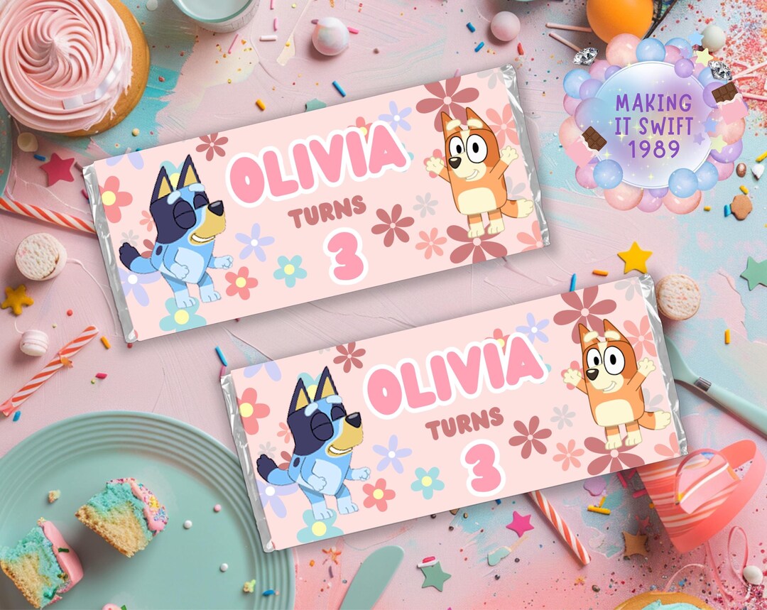 Bluey Personalised Chocolate Bars - Etsy Australia