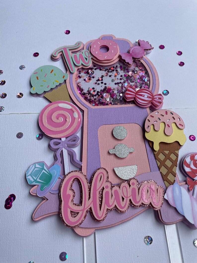 Candy Land Shaker Style Cake Topper - Etsy