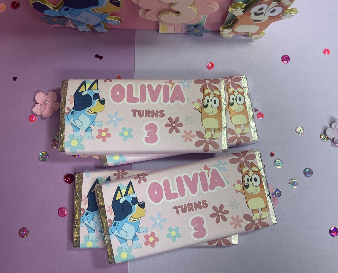 Bluey Personalised Chocolate Bars - Etsy Australia