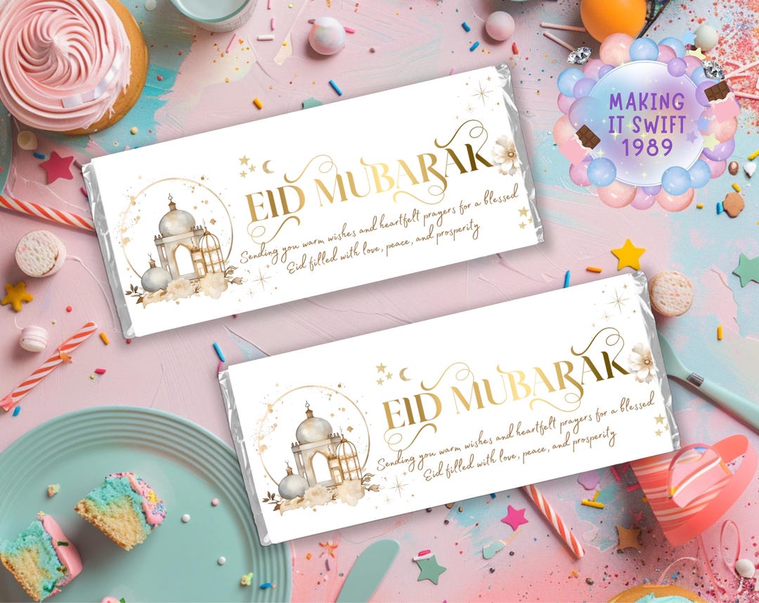 10 Eid Mubarak Ramadan Personalised Chocolate Bars - Etsy