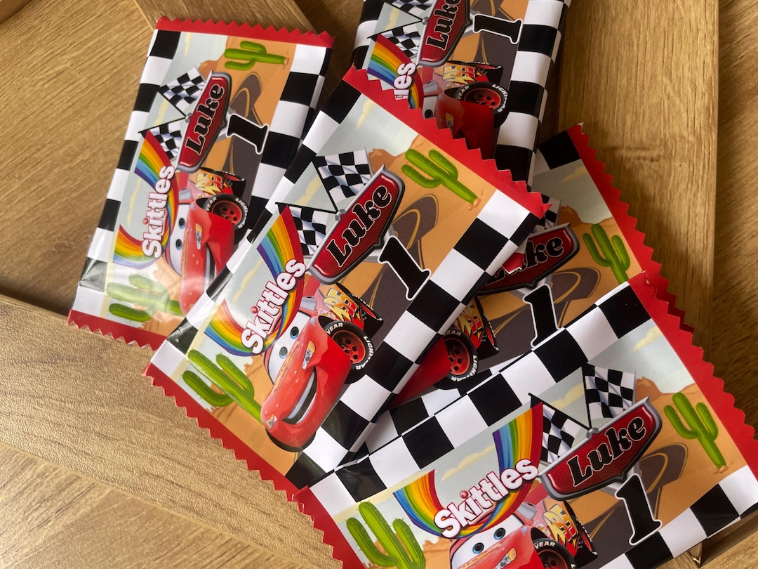 10 X Cars Desert Route 66 Lightning Mcqueen Personalised Skittles - Etsy