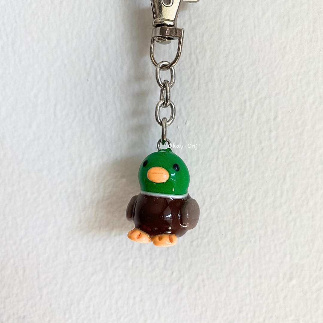 Mallard Duck Keychain, Duck Keyring, Polymer Clay Duck, Handmade Clay Charm, Cute Duck Gift ...