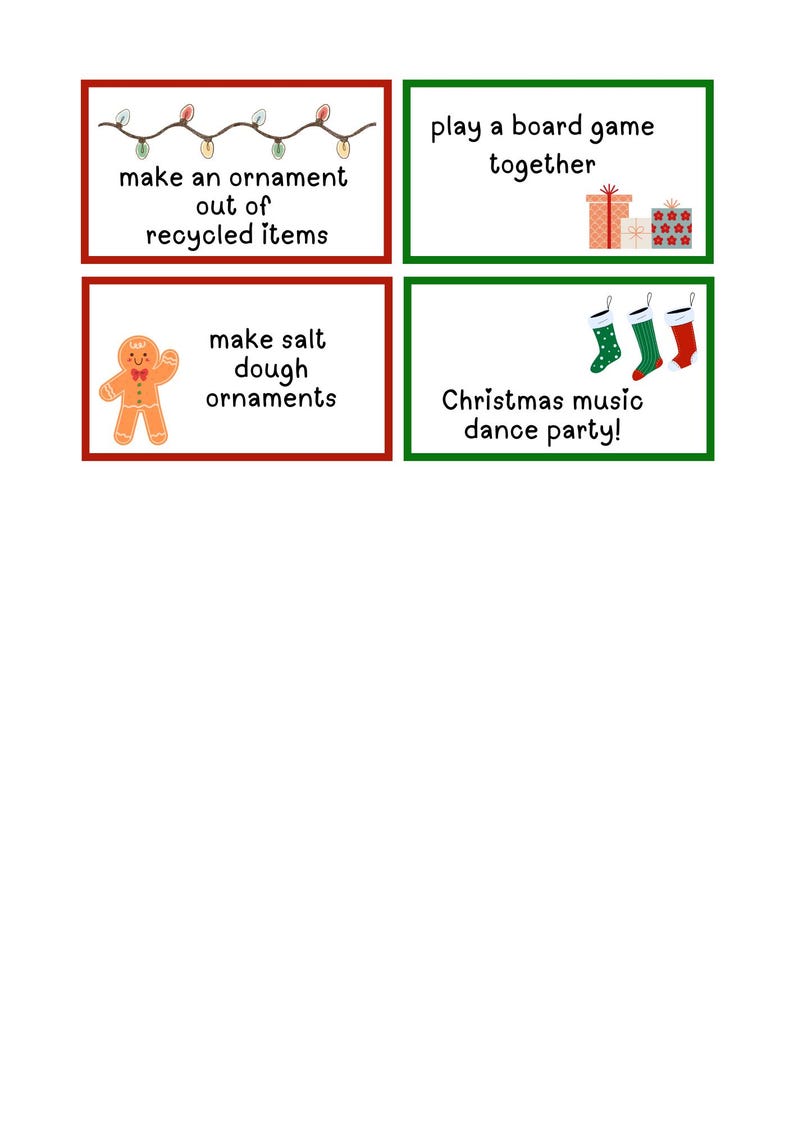 Printable Advent Calendar Editable Digital Download - Etsy