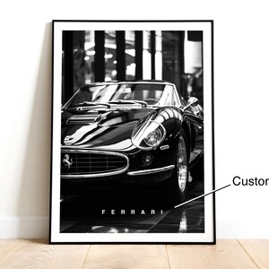 Classic Ferrari Poster Modern Black and White 1960s Ferrari - Etsy