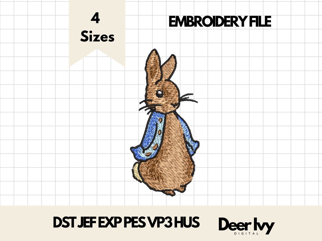 Peter Rabbit Embroidery File Beatrix Potter Rabbit Embroidery File - Etsy