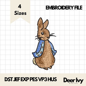 Peter Rabbit Embroidery File Beatrix Potter Rabbit Embroidery File - Etsy
