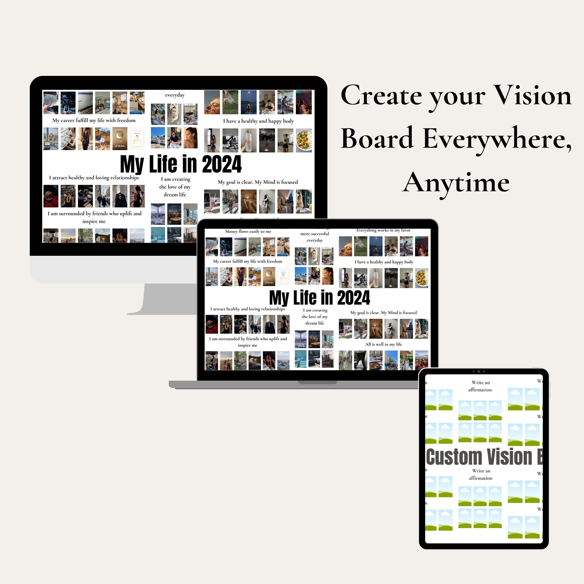 Custom Digital Vision Board - Etsy