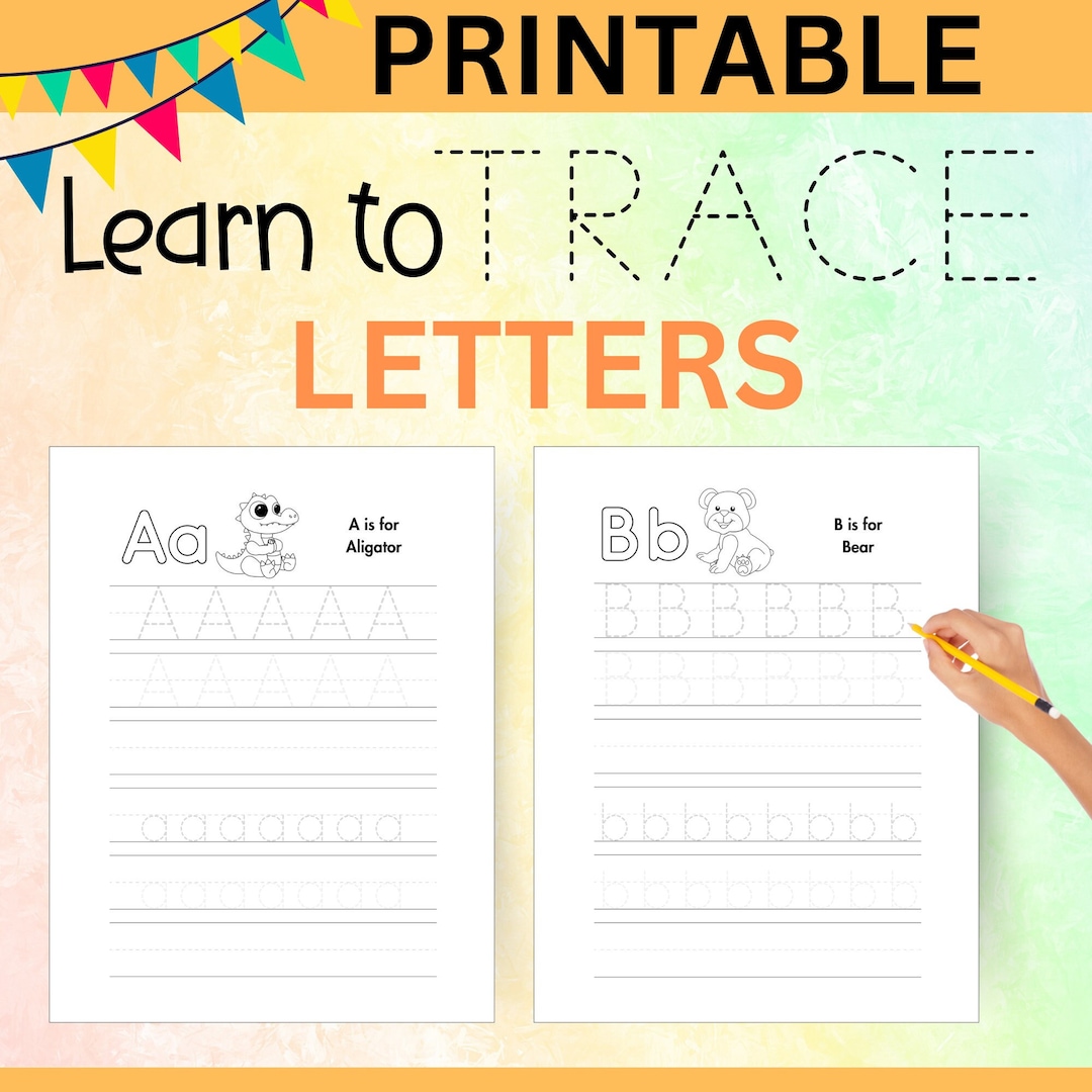 Alphabet A-Z Learn to Trace Worksheets | 26 ABC Phonics Tracing Cards ...