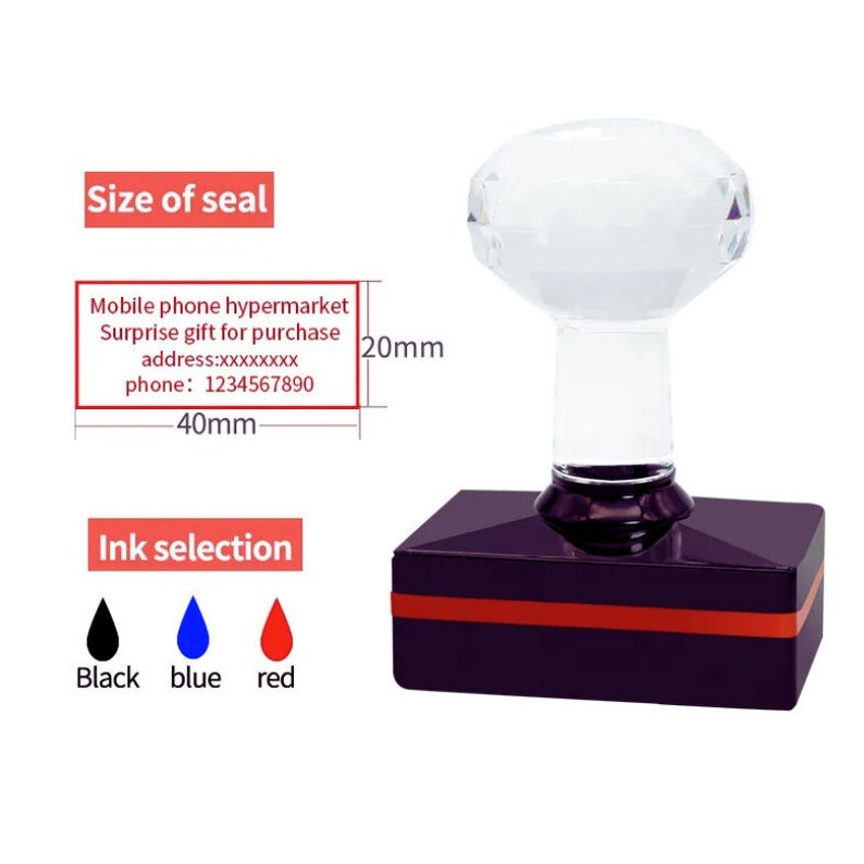 Custom Self-inking Stamp With Logo Personalized Stamp With Photosensitive Ink Your Graphic ...