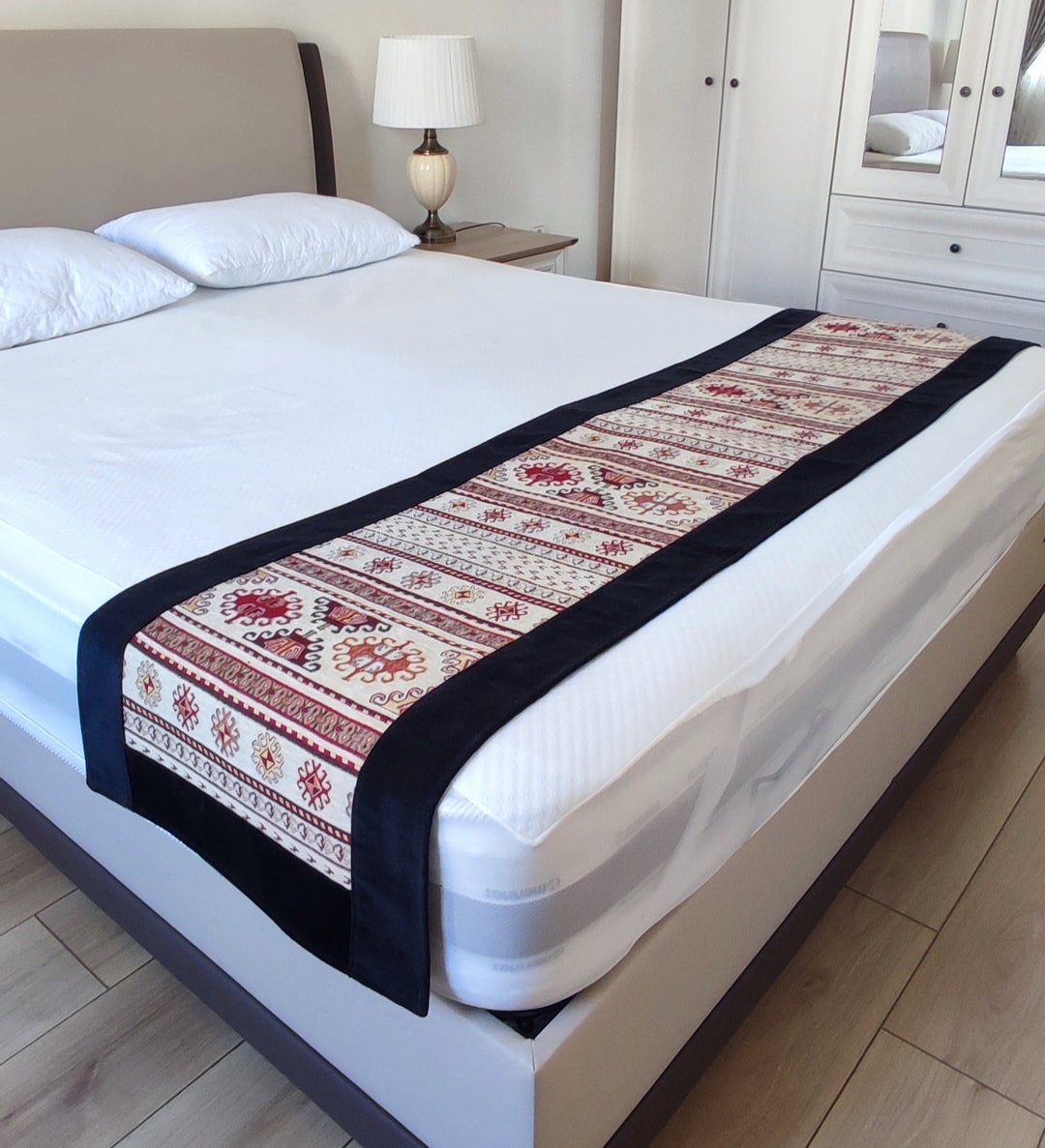 Handmade Bed Runner, Rug Pattern Beige,rosegold&black Color 20/78 ...