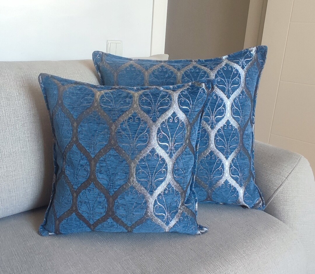 Pillow Cover Modern Pattern Blue Color 12/20"inches,oriental Pillow ...