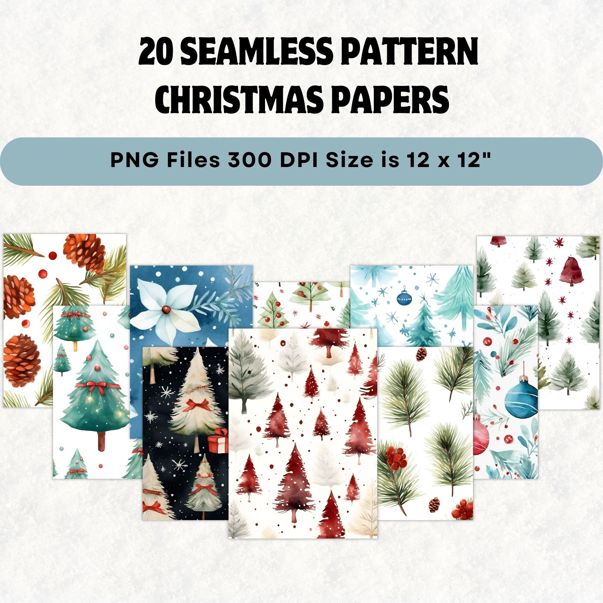 3D Inflated Christmas Letters + Clip Art + Papers Bundle, Uppercase ...