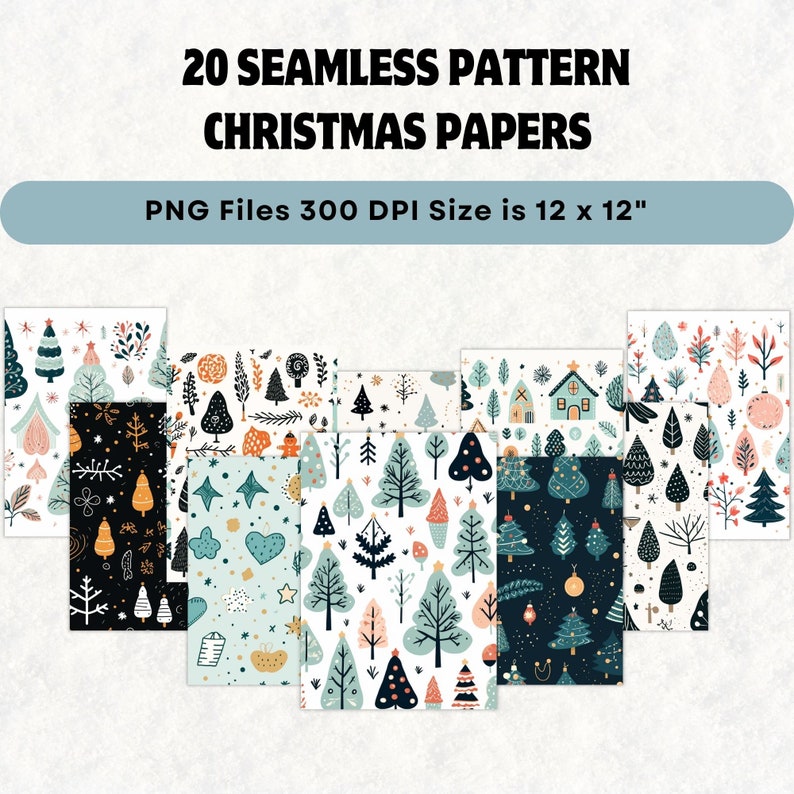 3D Inflated Christmas Letters + Clip Art + Papers Bundle, Uppercase ...