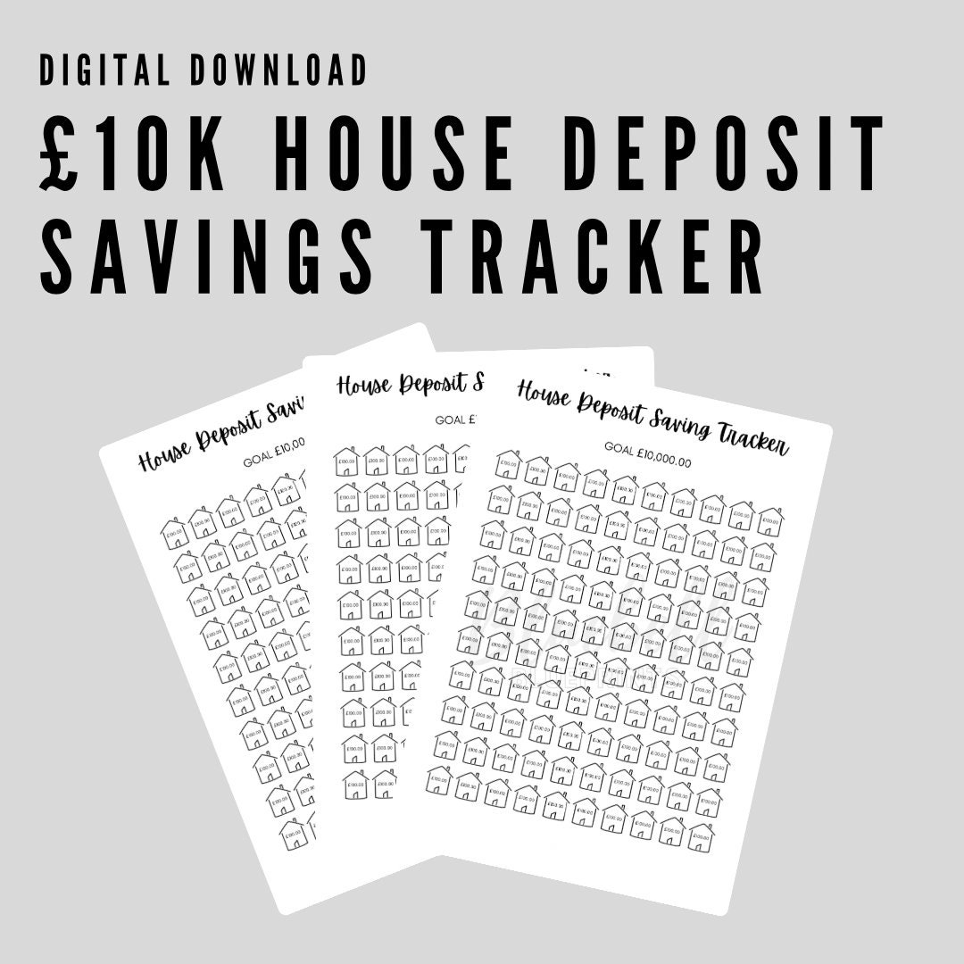 House Savings Tracker Printable Digital Download PDF - Etsy