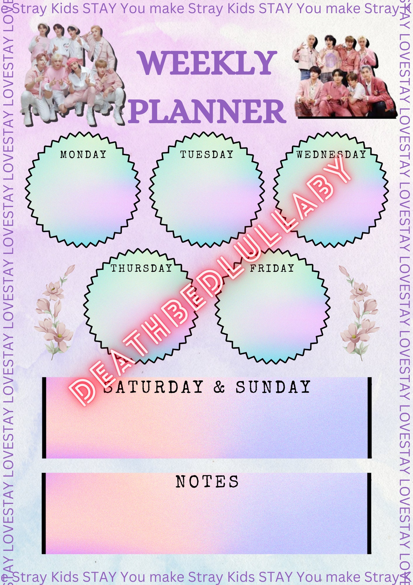 Stray Kids Digital Planner | Plan Your Week in Style - Etsy