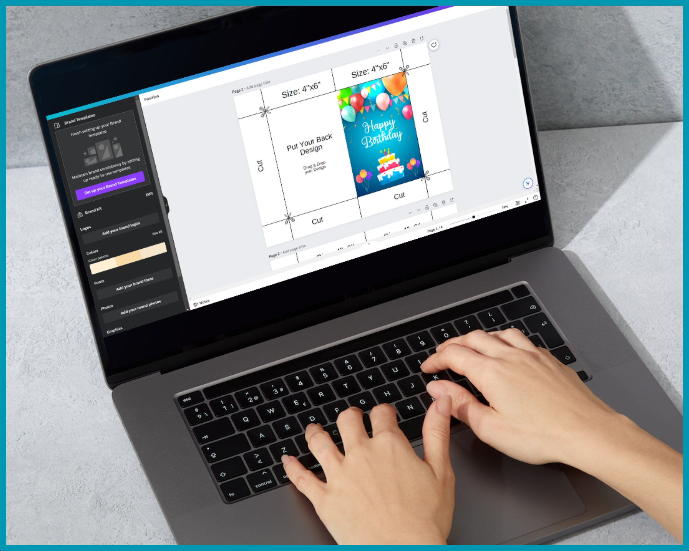 Greeting Card Drag & Drop Canva Templates Bundle, 4.75x4.75, 5x7, 4x6 ...