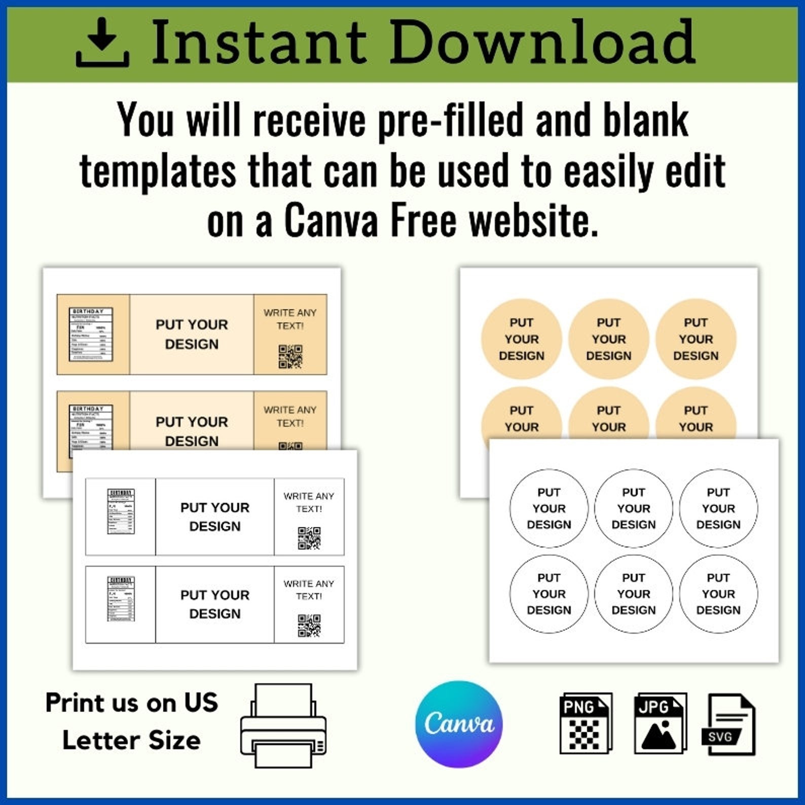 1.3 Oz Pringles Template , Chip Can Label Template, Editable Canva ...