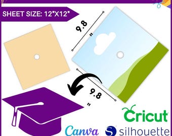 Graduation Cap Topper Templates, Blank Graduation Cap Template ...