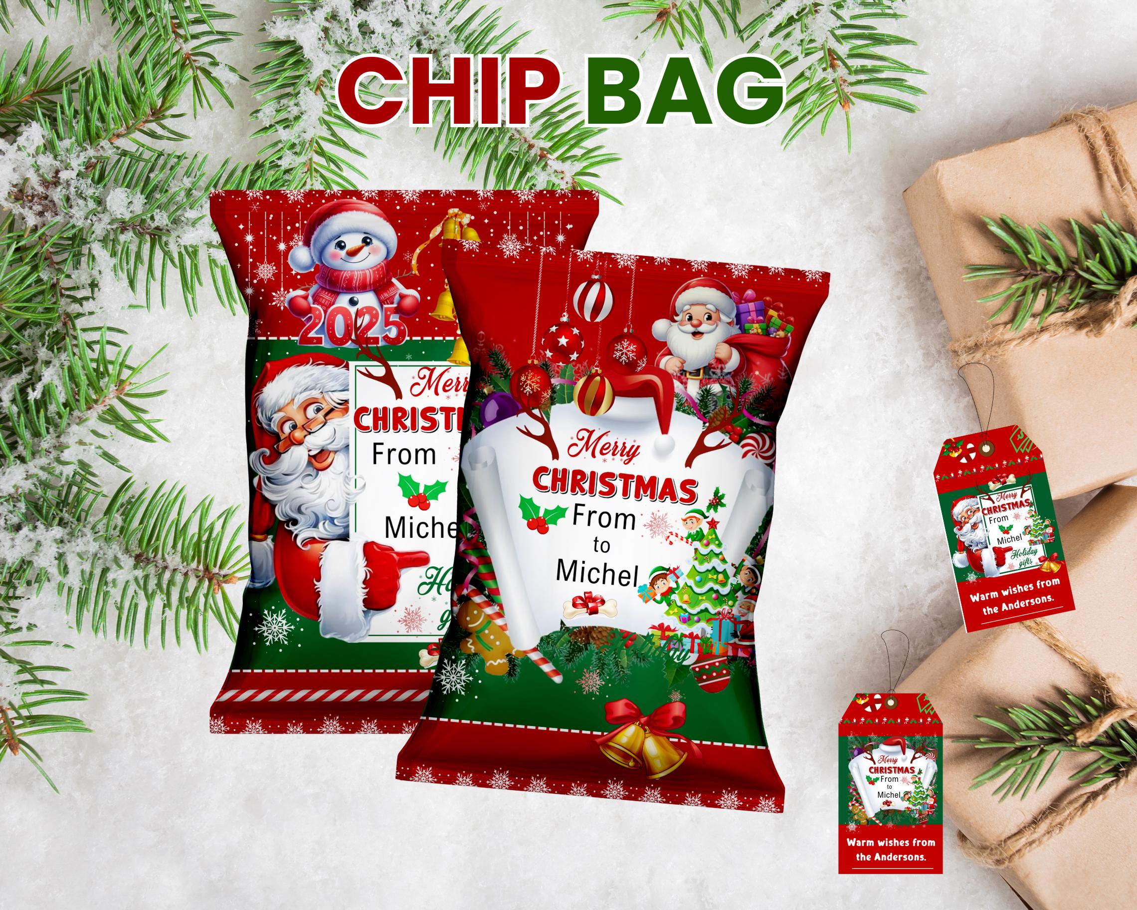 Christmas Party Favor Template Bundle, Christmas Party Templates ...