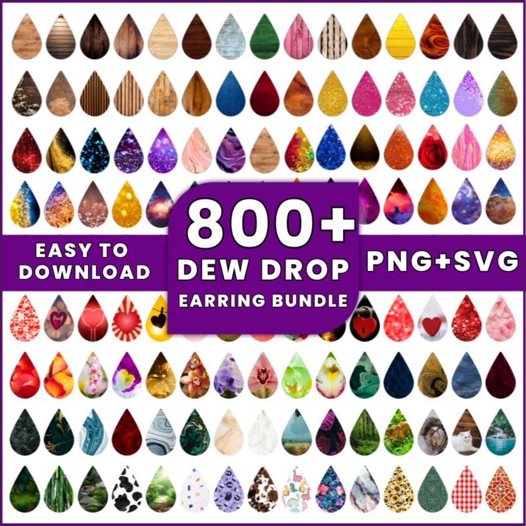 Earring Template, Teardrop Earring Template Bundle, Teardrop Earring ...